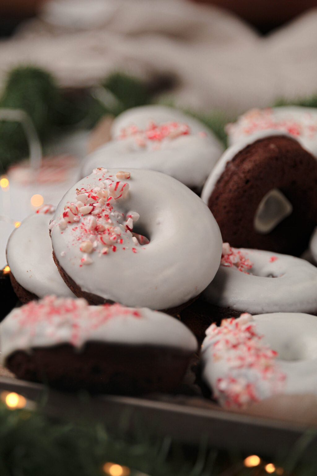 Chocolate and Candy Cane Donuts | Sturbridge Bakery
